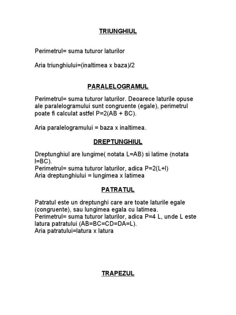 Formule Matematice | PDF