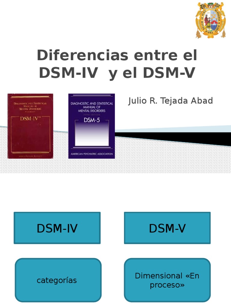 Diferencias Entre El Dsm Iv Y El Dsm V Desorden Hiperactivo Y Deficit