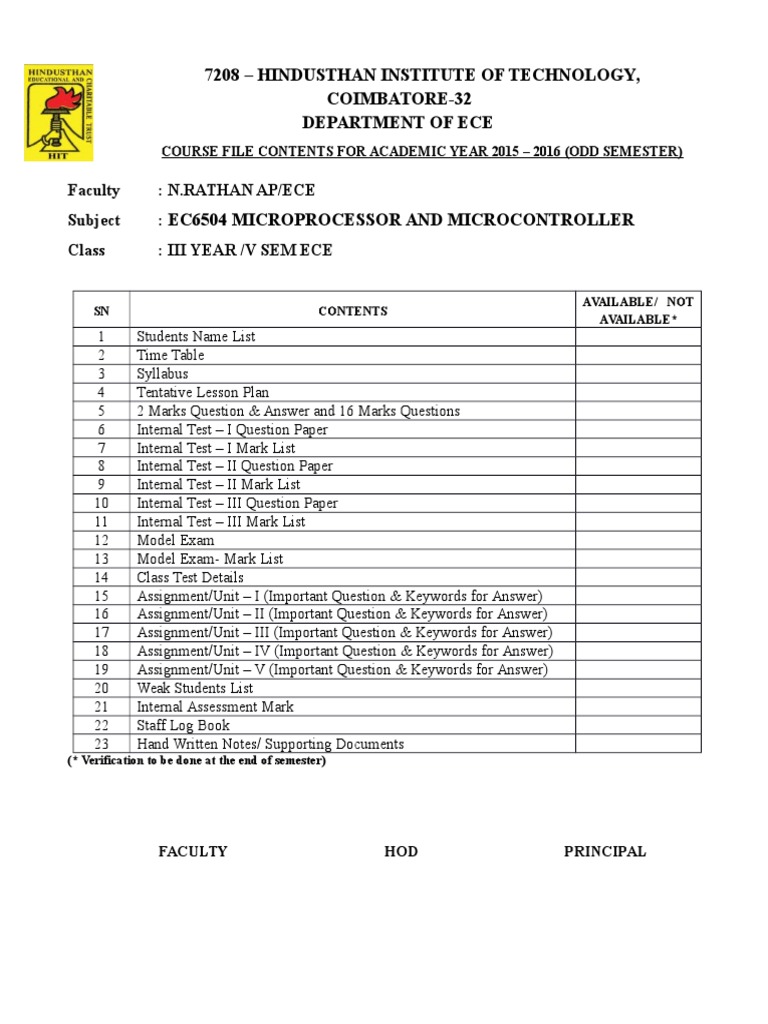 Course File Contents New2 | PDF | Business | Art