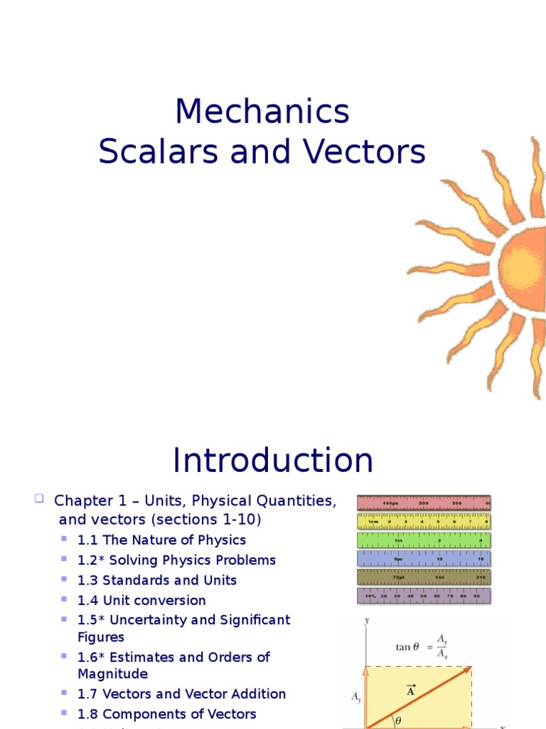 Scalars and Vectors | PDF | Mechanics | Classical Mechanics
