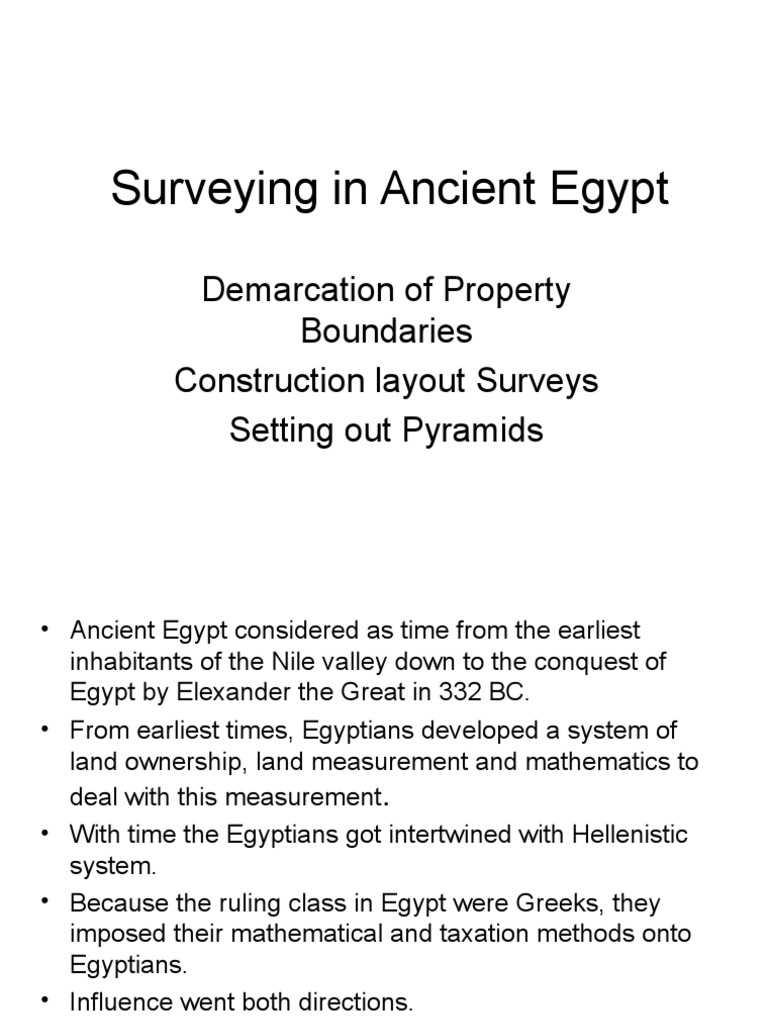 Surveying in Ancient Egypt | Surveying | Pyramid