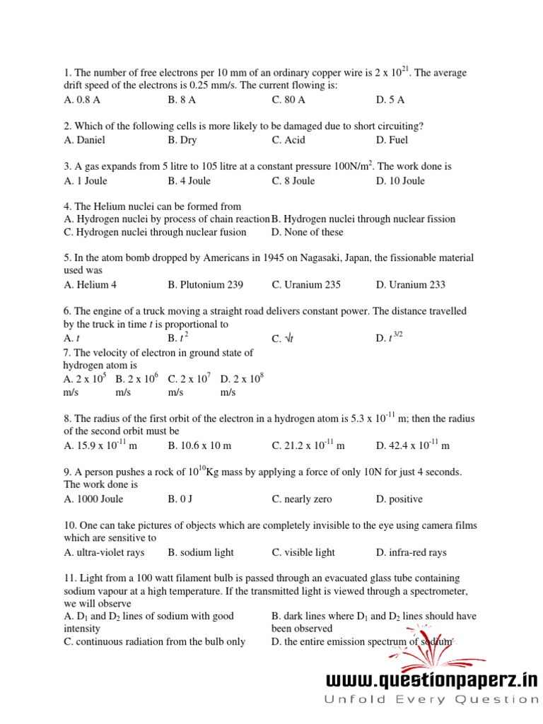 IPU CET Sample Paper-5 (GGSIPU ModelPaper-5) | PDF | Lens (Optics ...