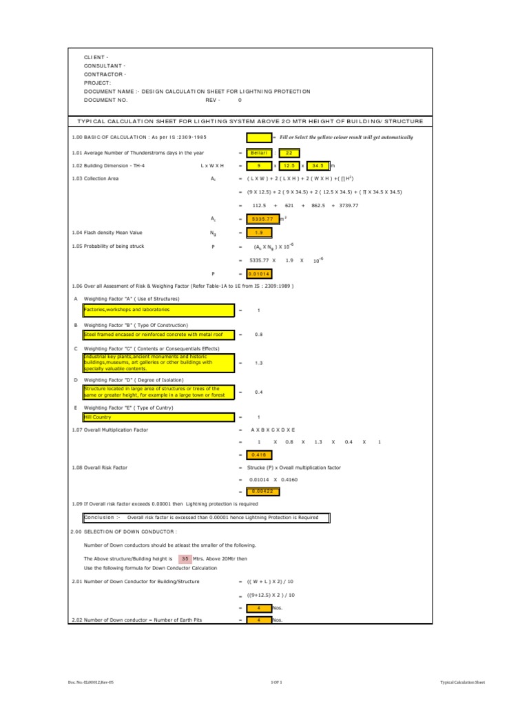 Lightning Protection System-Above 20mtr | PDF