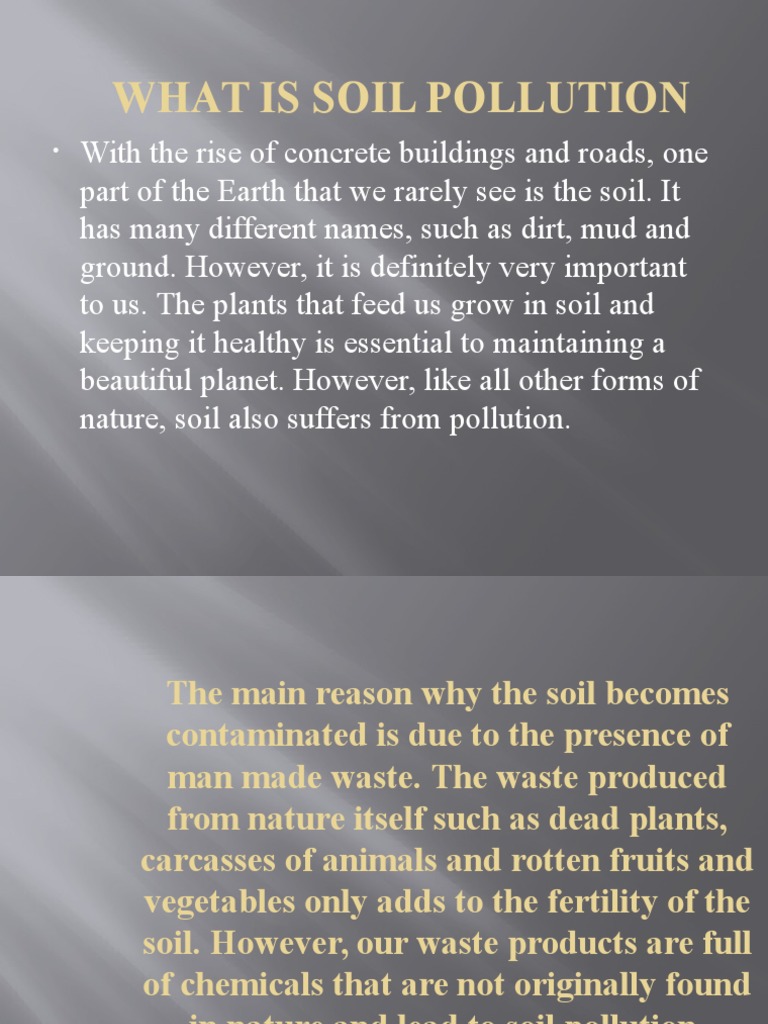 What Is Soil Pollution | Download Free PDF | Soil | Pollution