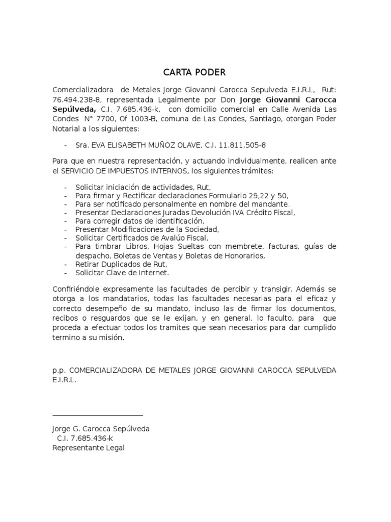 Poder Notarial | PDF