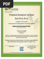 PSEA - Course Certificate - PSEA | PDF