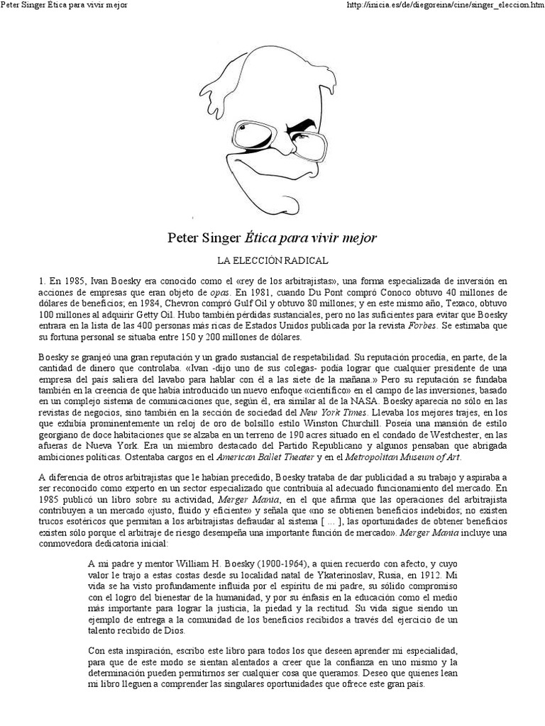 Peter Singer Ejercicios | PDF | Beneficio (economía) | Compartir (Finanzas)