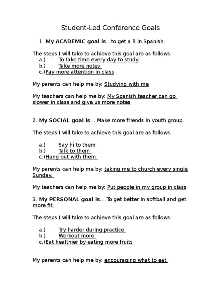 Goals For Core | PDF | Career & Growth | Lifestyle