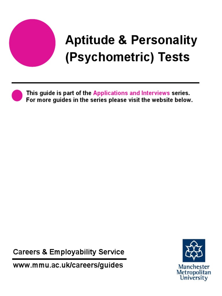 Aptitude Personality Practice Tests | PDF | Psychometrics | Test ...