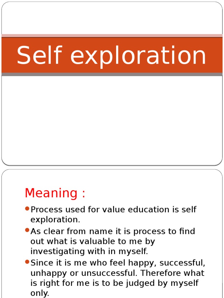 Self Exploration | PDF | Self | Emergence