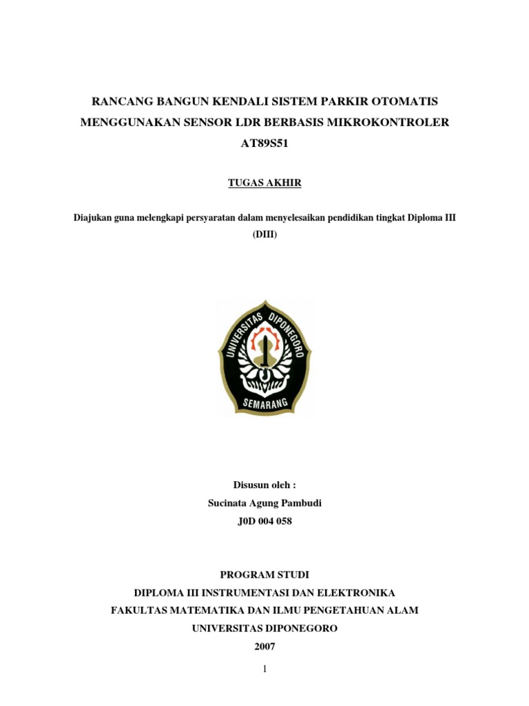 Rancang Bangun Kendali Sistem Parkir Otomatis | PDF