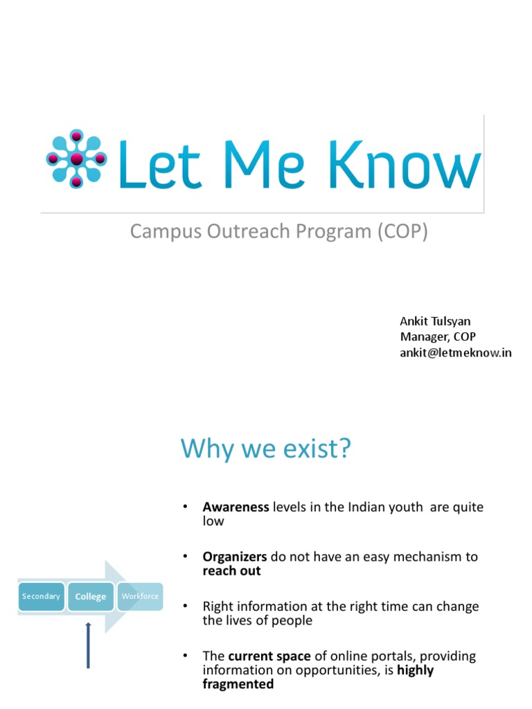 Getting To Know Let Me Know | PDF | Entrepreneurship | Internship