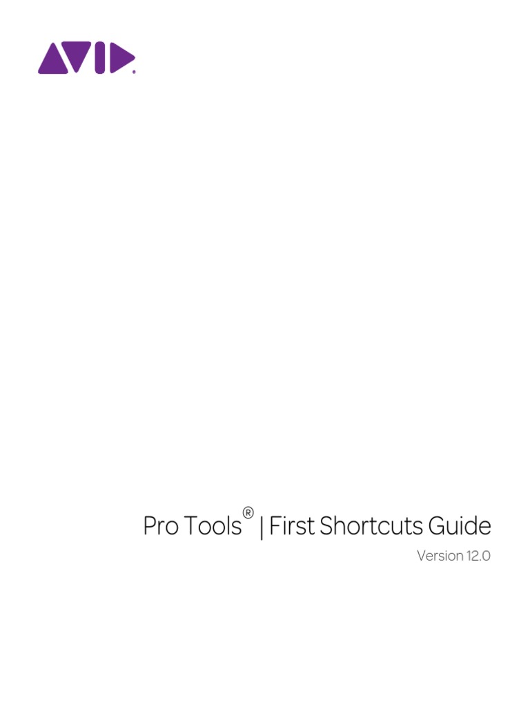Pro Tools First Shortcuts | PDF | Computer Keyboard | Human–Computer ...