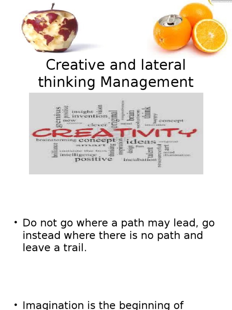 Creative and Lateral Thinking Management | PDF | Thought | Critical ...