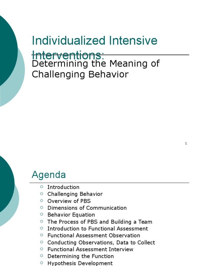 Individualized Intensive Interventions:: Determining The Meaning of ...