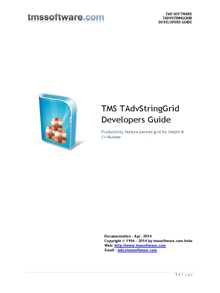 TMS TAdvStringGrid Developers Guide | PDF | Tipo de dado booleano | Microsoft Excel