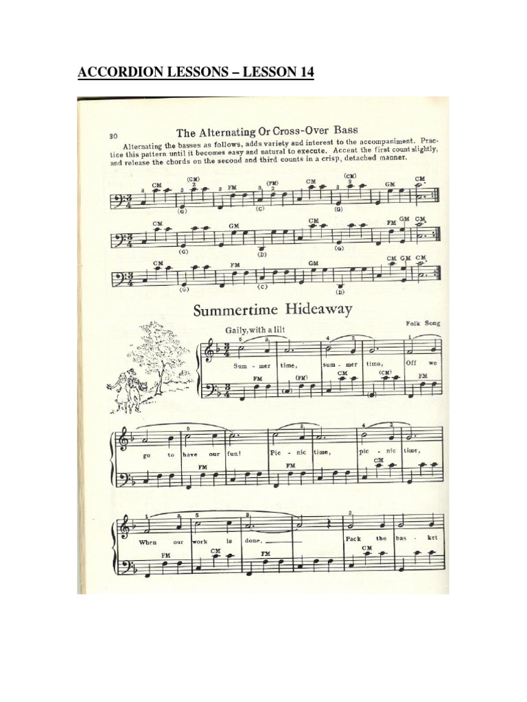 Accordion Lessons - Lesson 14 | PDF