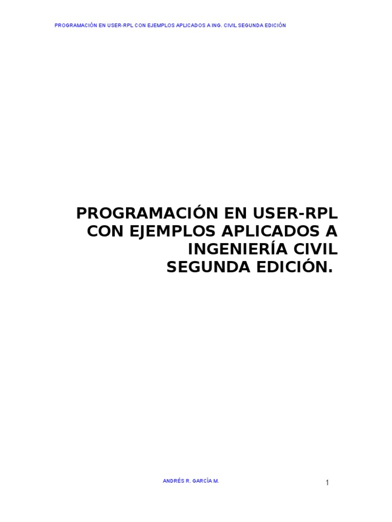 Manual User RPL HP 50g Segunda Edicion | PDF | Programa de computadora ...