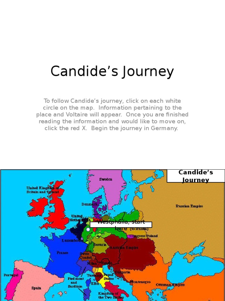 Candides Journey Powerpoint | PDF | Candide | Voltaire