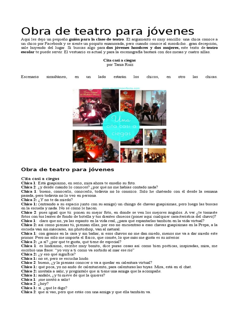 Obra de Teatro para Jóvenes | PDF | Teatro | Amor