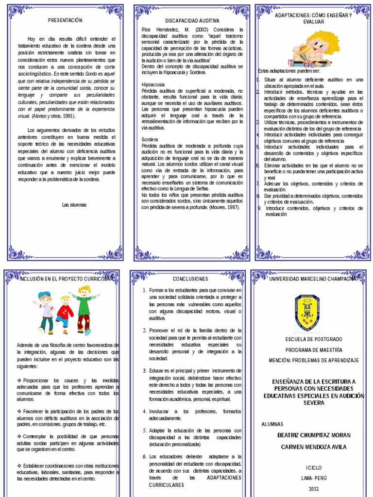 Modelo Triptico Escolar | PDF | Evaluación | Conceptos psicologicos