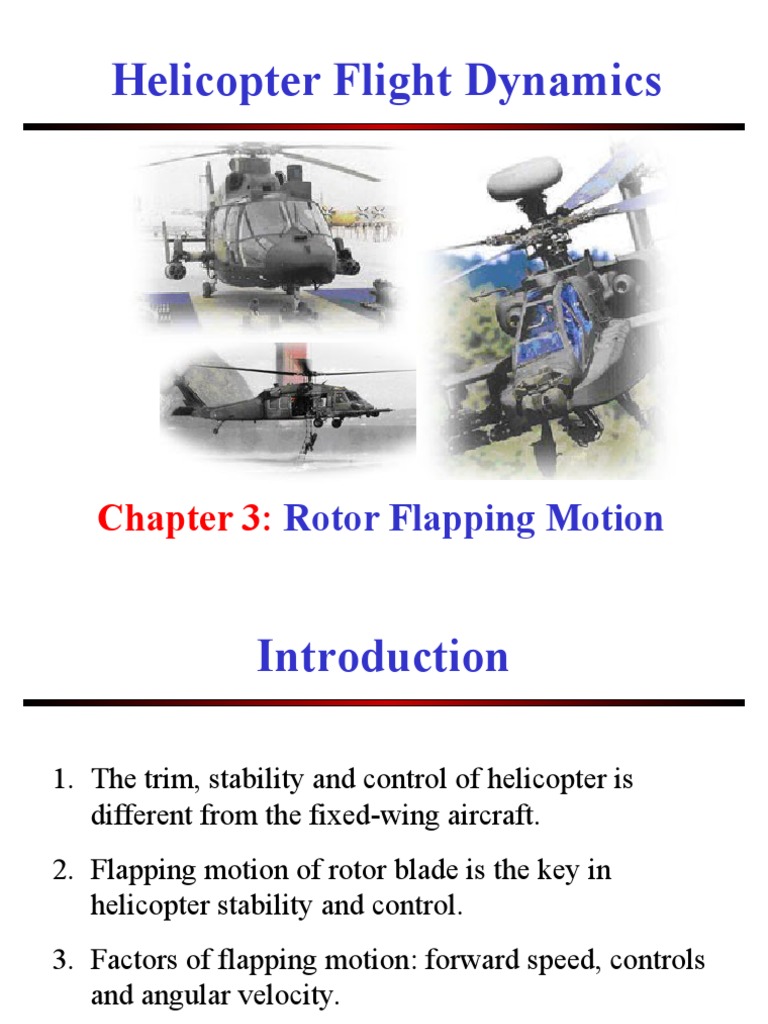 Helicopter Flight Dynamics: Rotor Flapping Motion | PDF | Helicopter ...