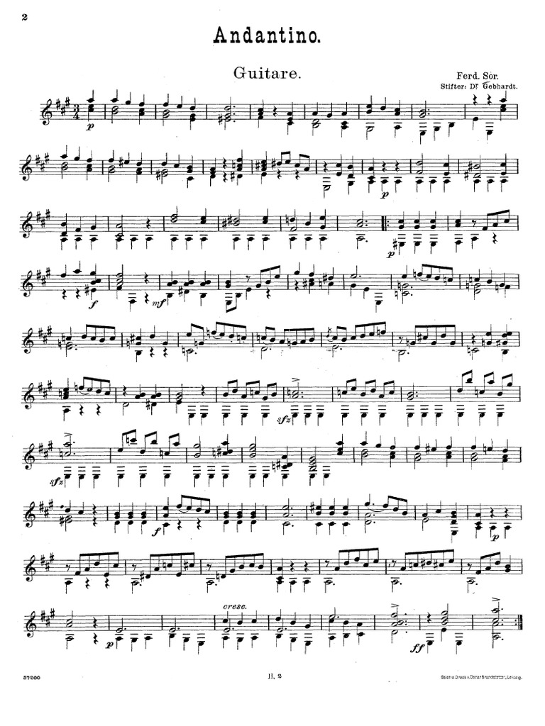 Andantino (Fernando Sor) | PDF