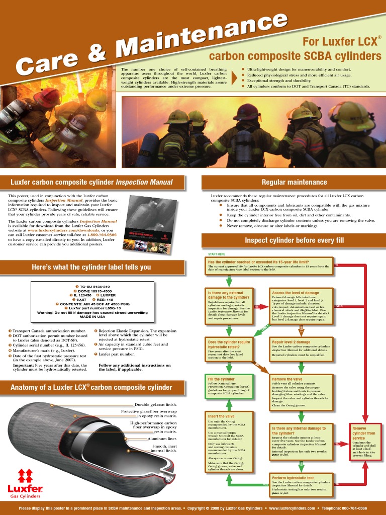 SCBA Care Maintenance Poster 2008 | PDF | Materials | Chemistry