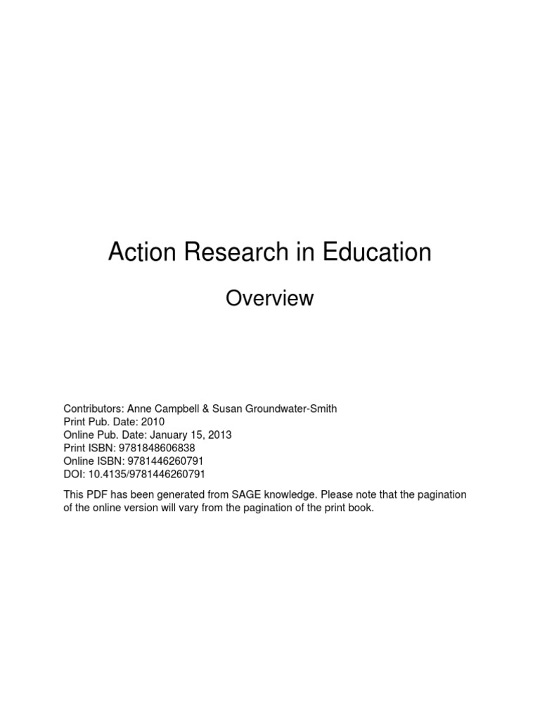 Action Research in Education Overview | Action Research | Teachers
