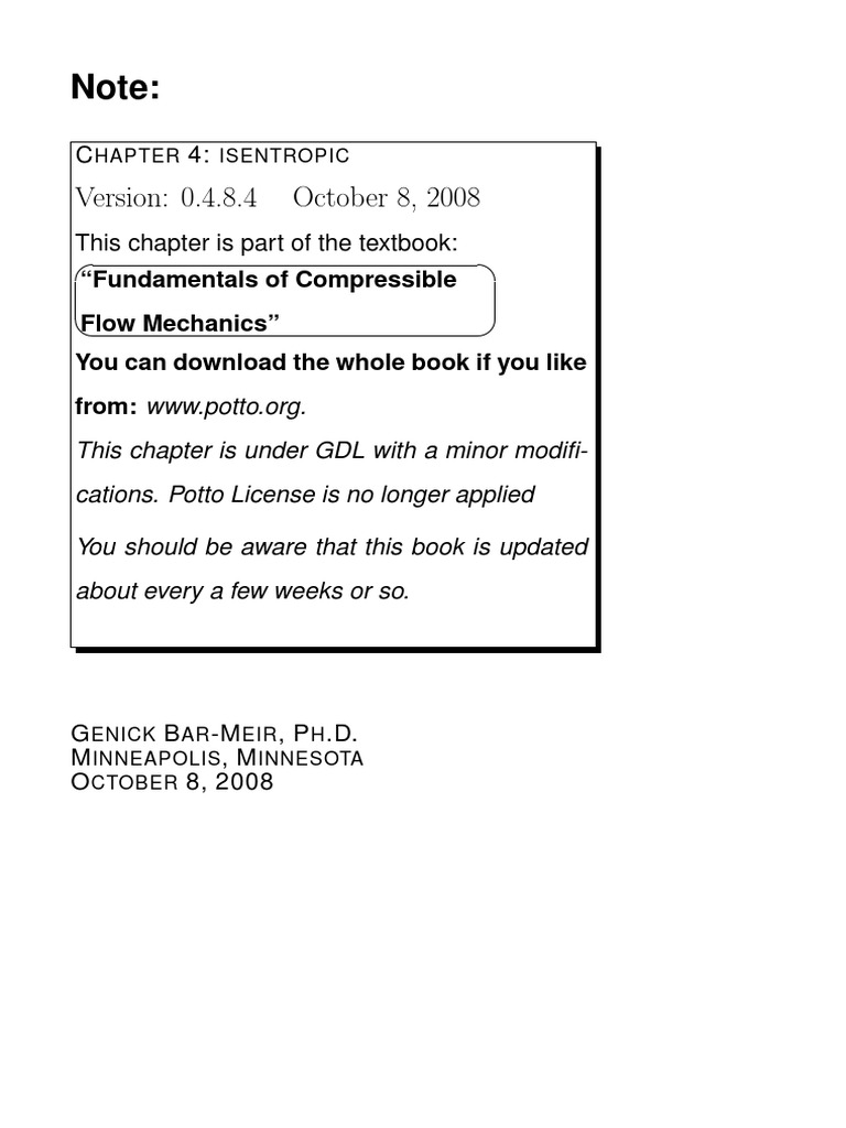 Isentropic | PDF | Mach Number | Fluid Dynamics