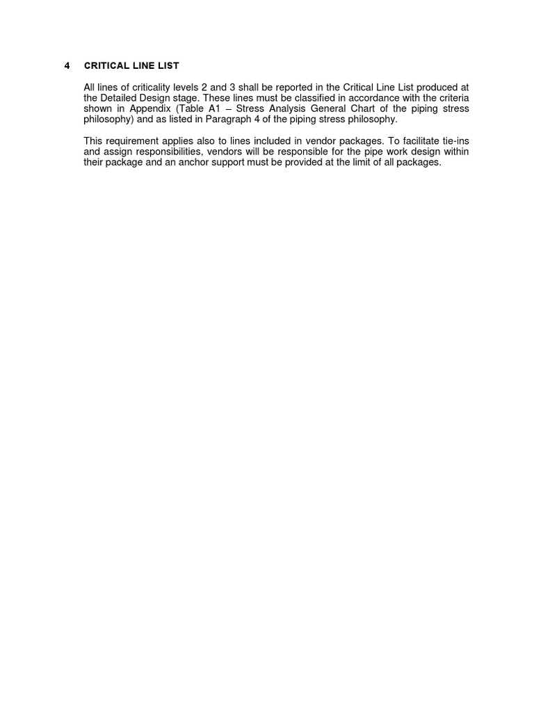 Critical Line List for Piping Design | PDF | Business