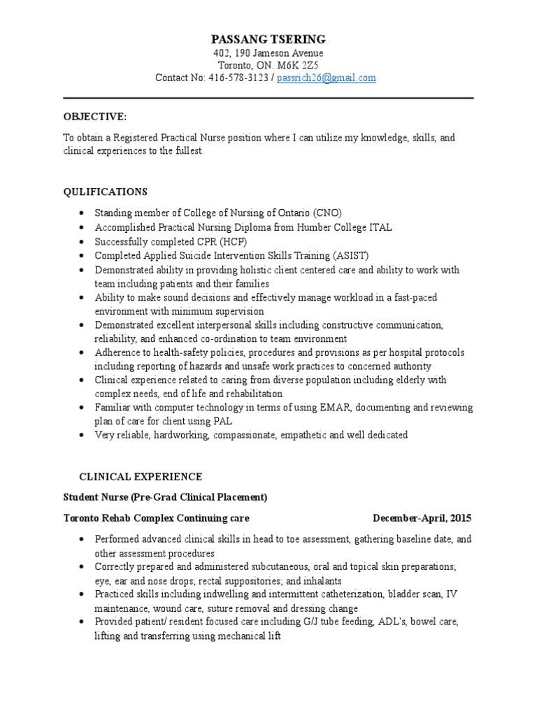 Physical Therapy Resume Template