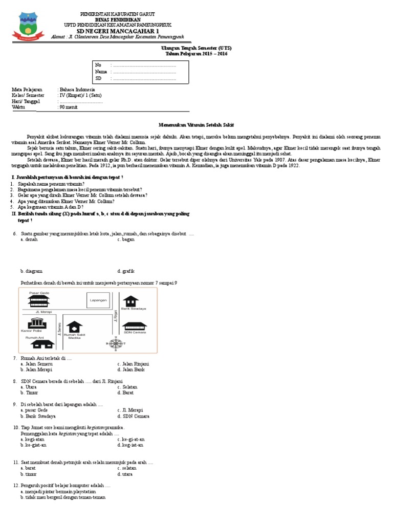Uts Soal 1 B. Ind | PDF | Olahraga & Rekreasi