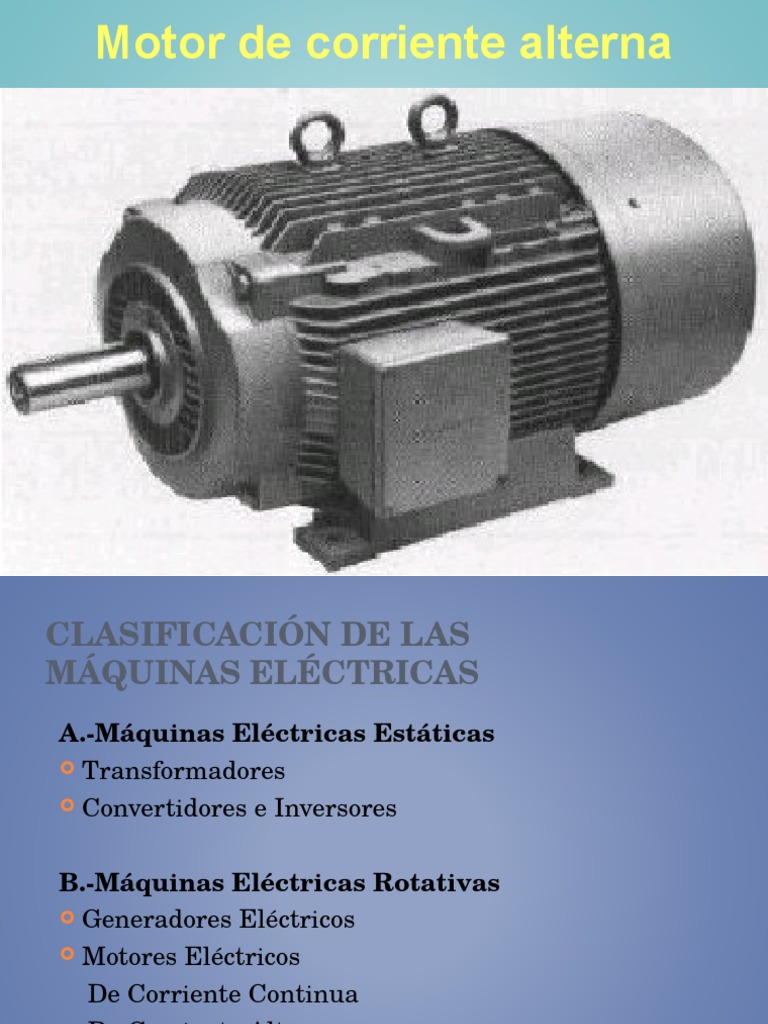 Motor Corriente Alterna Presentacion Powerpoint | Dispositivos ...
