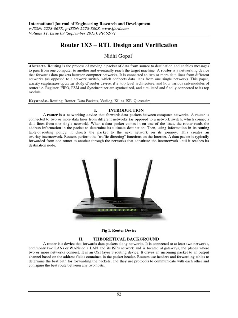 Router 1X3 RTL Design & Verification | PDF | Network Packet | Router ...