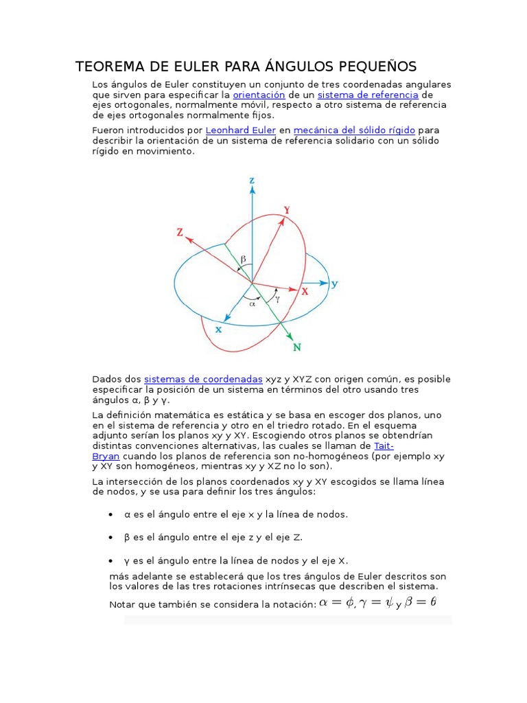 Teorema de Euler | PDF | Cantidades fisicas | Ingeniería mecánica