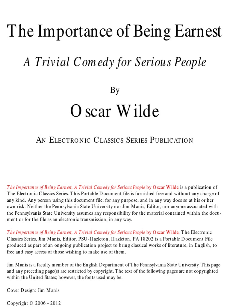 importance-of-being-earnest.pdf | The Importance Of Being Earnest ...