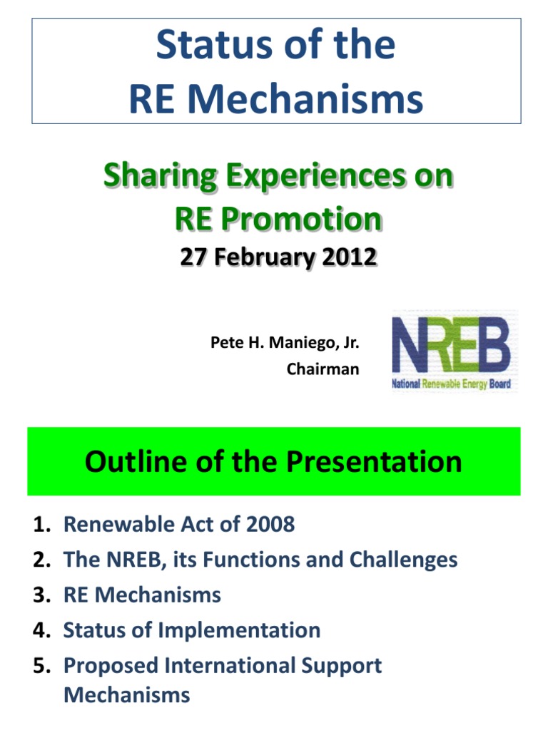 RA 9513 - Renewable Energy Act Presentation | PDF