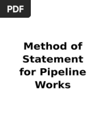 Method Statement For Piping Installation | PDF | Pipe (Fluid Conveyance ...