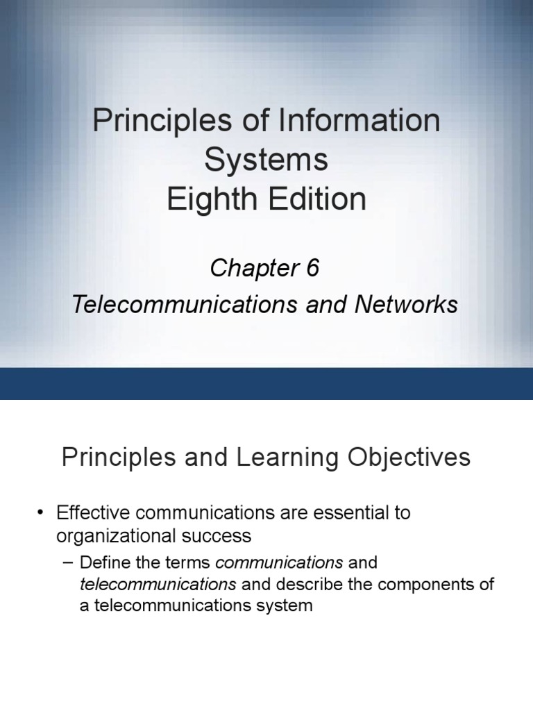 Principles of Information Systems Eighth Edition: Telecommunications and Networks | Download ...