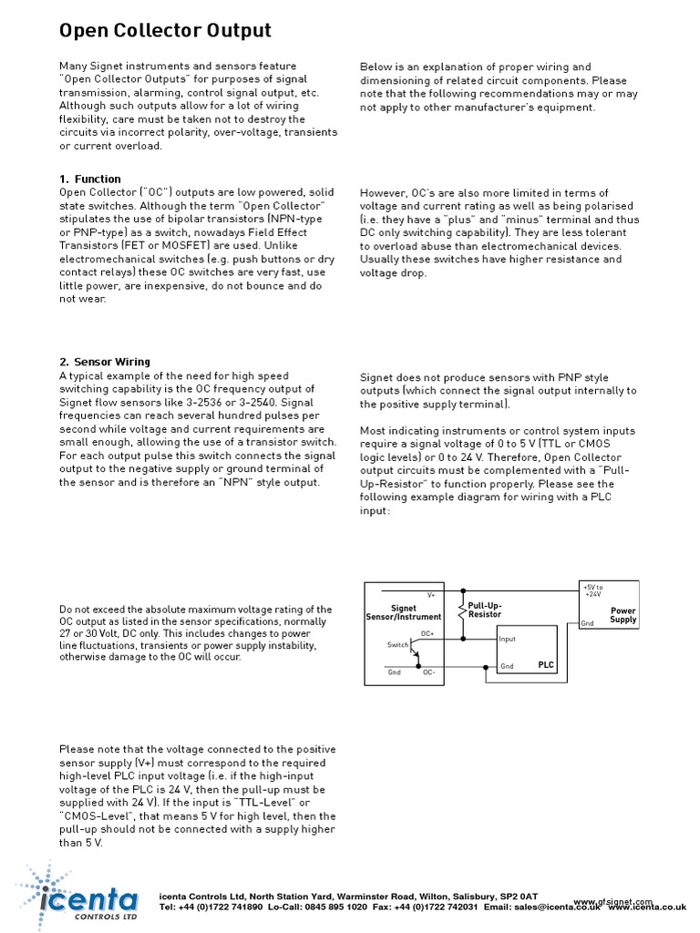 Open Collector Output | Download Free PDF | Switch | Relay