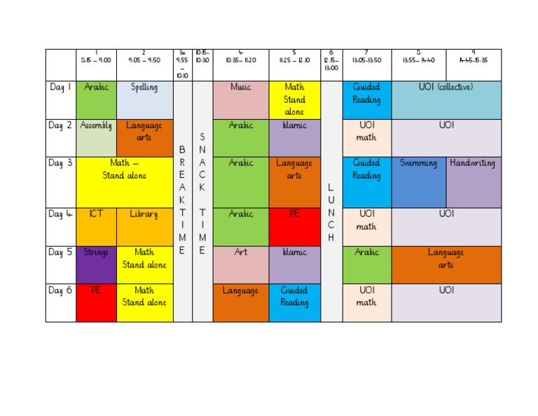 Oct Schedule | PDF | Language Arts & Discipline