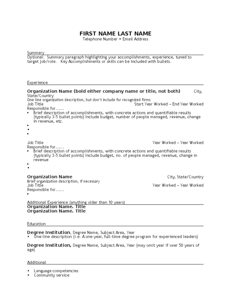 Stanford Resume Template | PDF