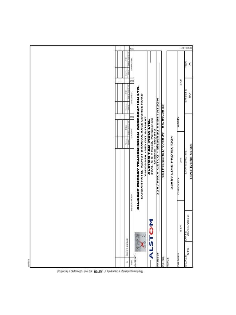 220kV Protection Scheme | PDF | Relay | Switch