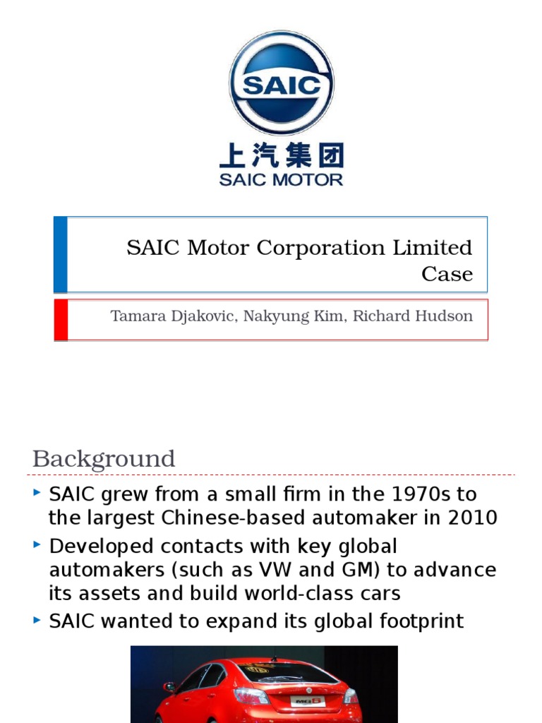 SAIC Motor Corporation Growth Strategy | PDF | Finance & Money ...