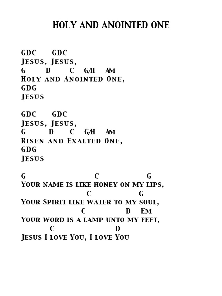 Holy & Anointed One | PDF