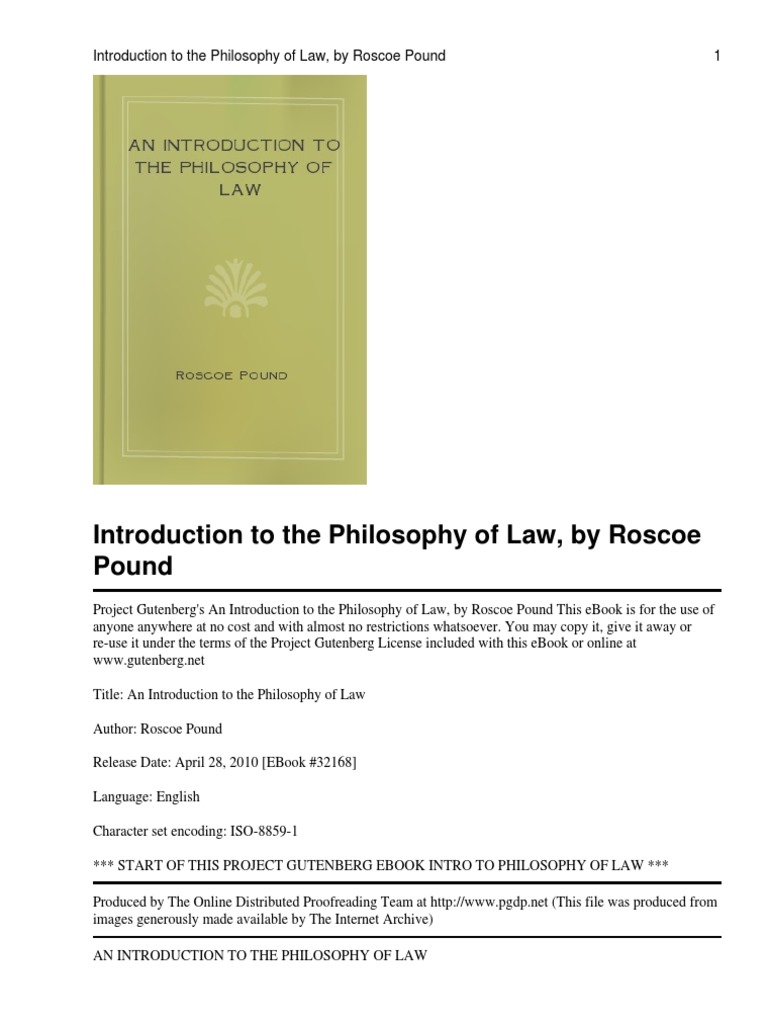 An Introduction To The Philosophy of Law | PDF | Natural Law ...