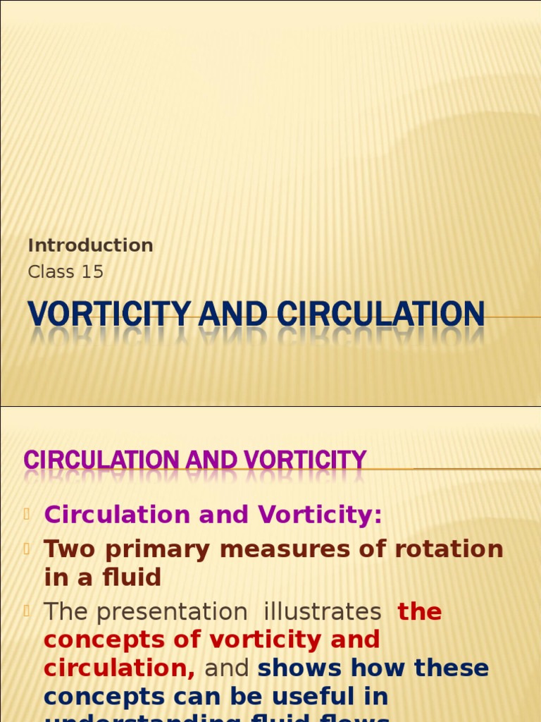 Vorticity and Circulation | PDF | Rotation Around A Fixed Axis ...