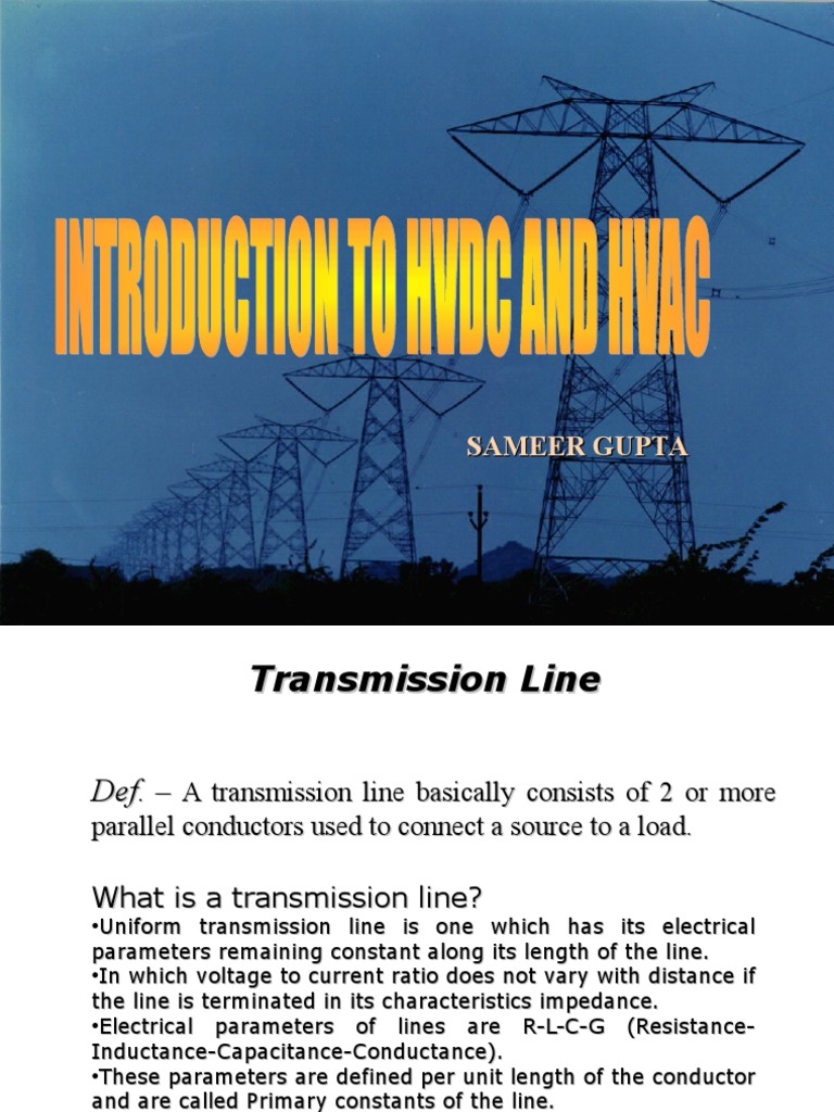 Hvdc Introduction 1 | Electric Power Transmission | High Voltage Direct ...