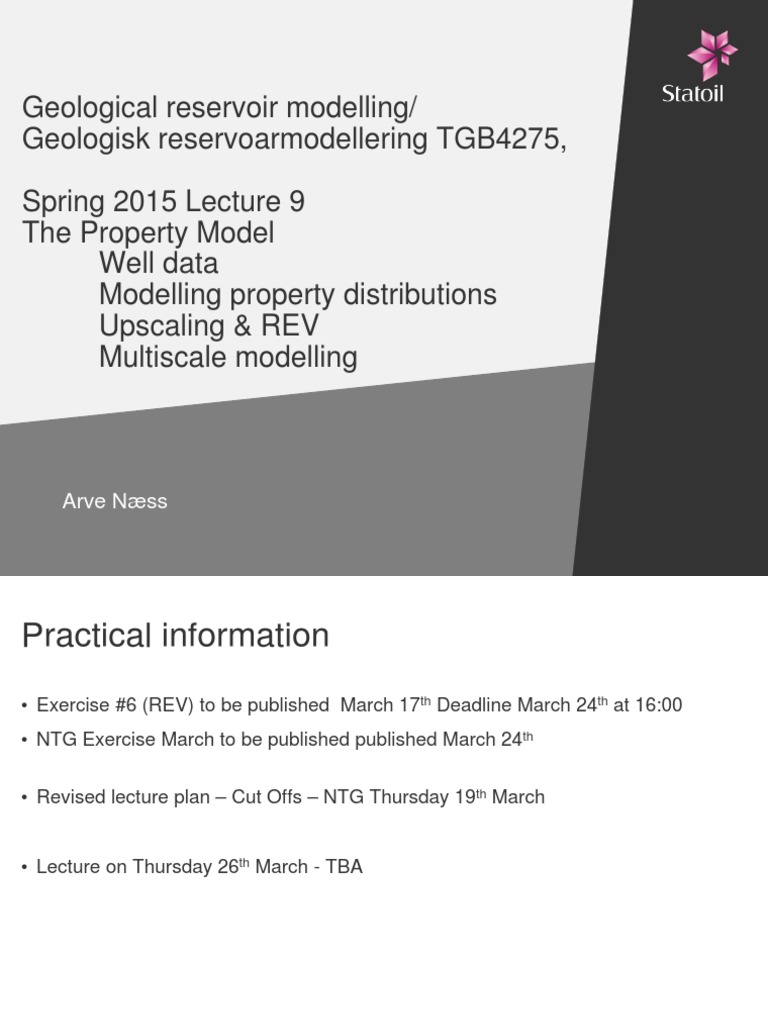 Property Modelling in Reservoirs | PDF | Permeability (Earth Sciences ...